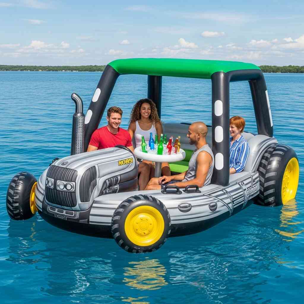 Giant Inflatable Tractor Water Float – Stand Out on the Lake - Creative ...