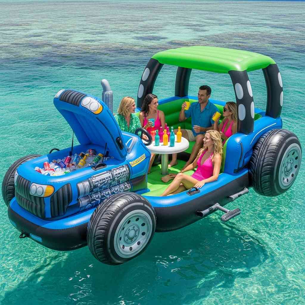 Giant Inflatable Tractor Water Float – Stand Out on the Lake - Creative ...