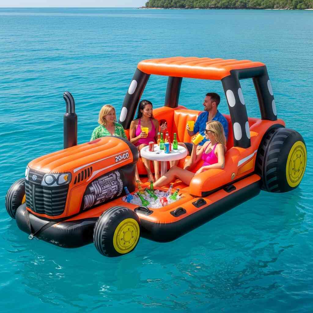 Giant Inflatable Tractor Water Float – Stand Out on the Lake - Creative ...