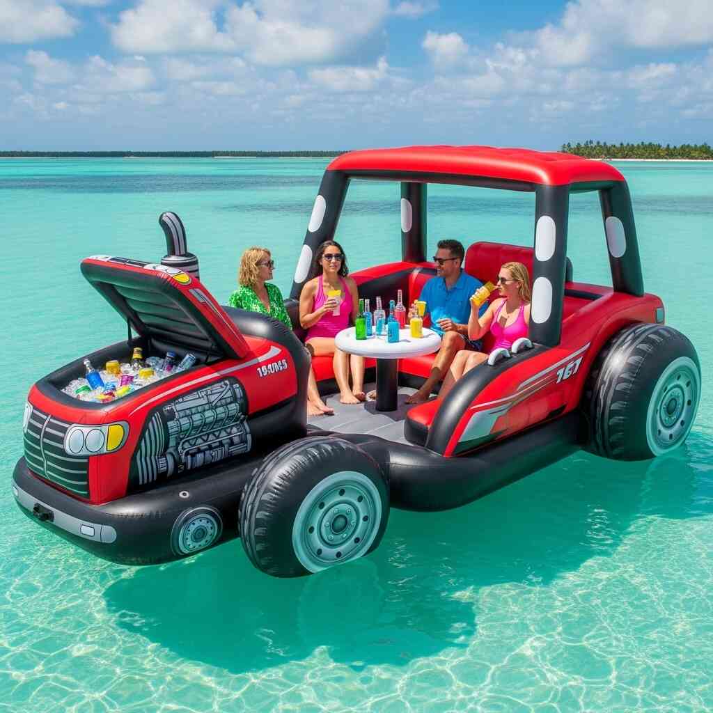 Giant Inflatable Tractor Water Float – Stand Out on the Lake - Creative ...