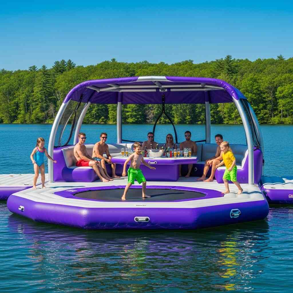 Fun Activities with Inflatable Party Floats with Built-In Trampolines ...