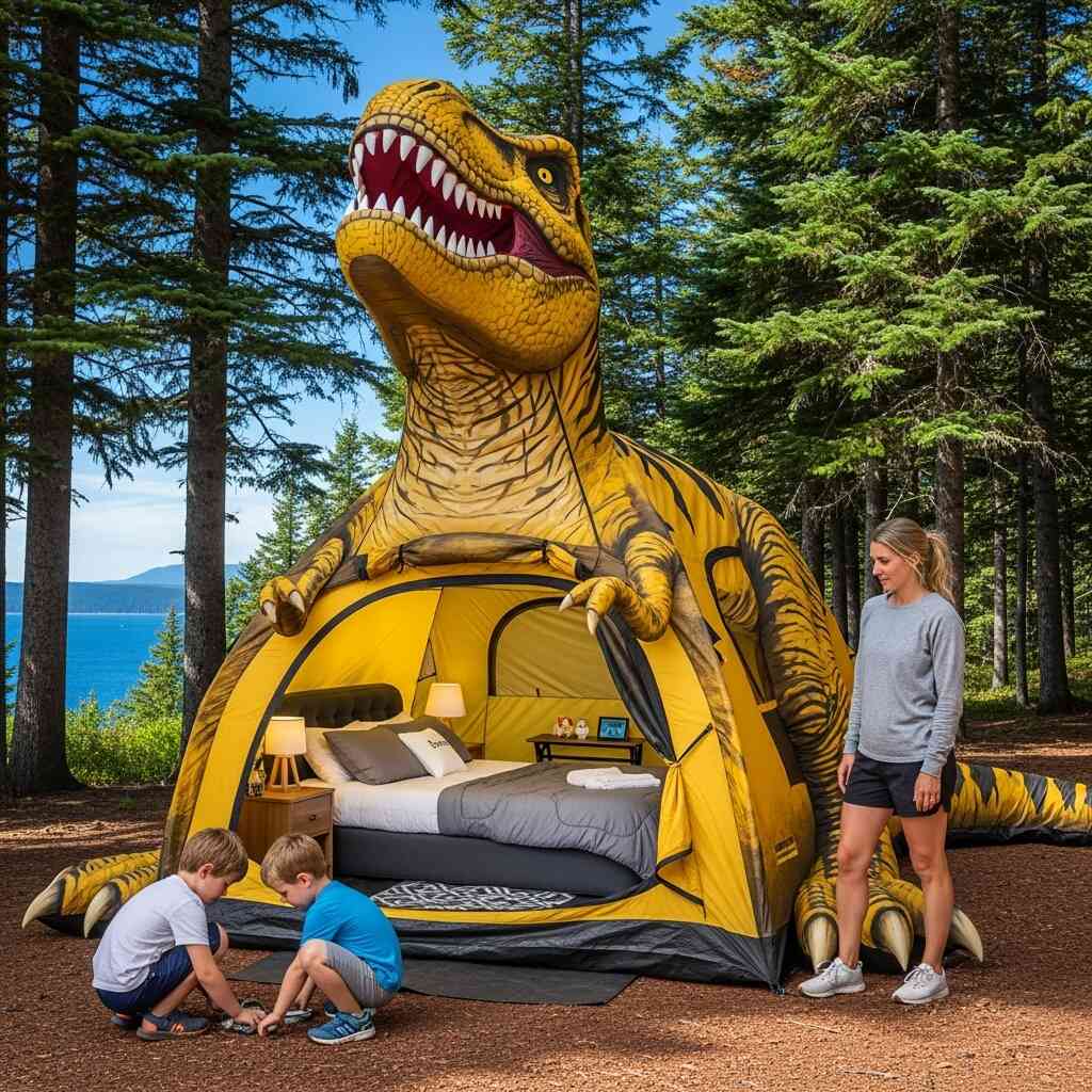 Why Giant Dinosaur Camping Tents Are a Hit at Outdoor Festivals ...