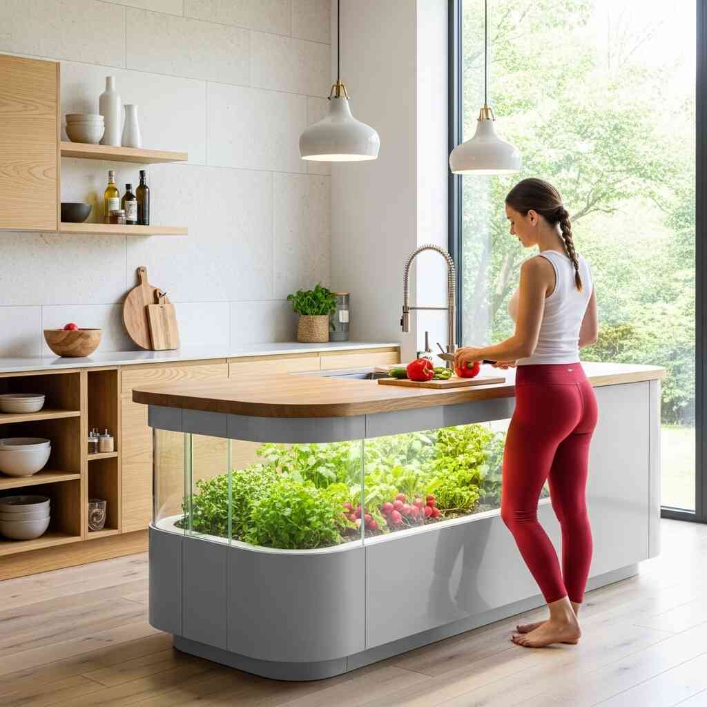 Bringing Nature Indoors: Kitchen Islands with Built-In Hydroponic ...