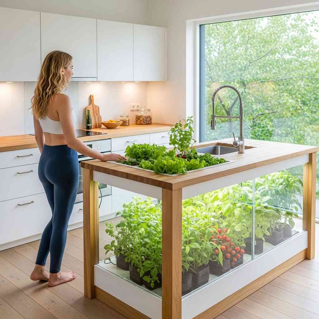 Bringing Nature Indoors: Kitchen Islands with Built-In Hydroponic ...