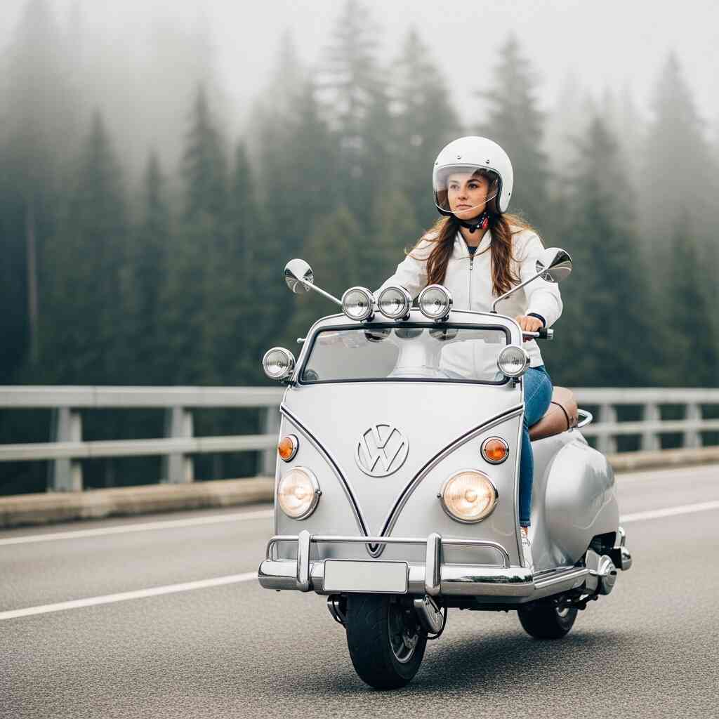 Van Hippy Shaped Scooter: Exploring the Nomadic Lifestyle on Two Wheels ...