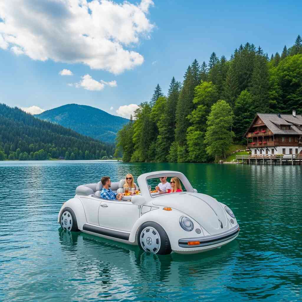 Volkswagen Beetle Shaped Float Party – Where Creativity Meets the Water ...