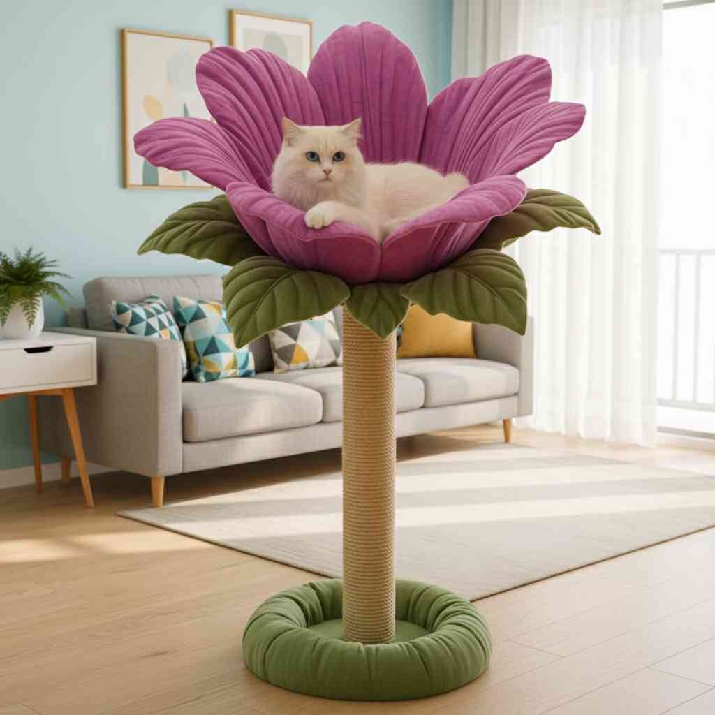 When Cats Climb Blossoms: The Secret Life of the Flower Shaped Cat Tree ...