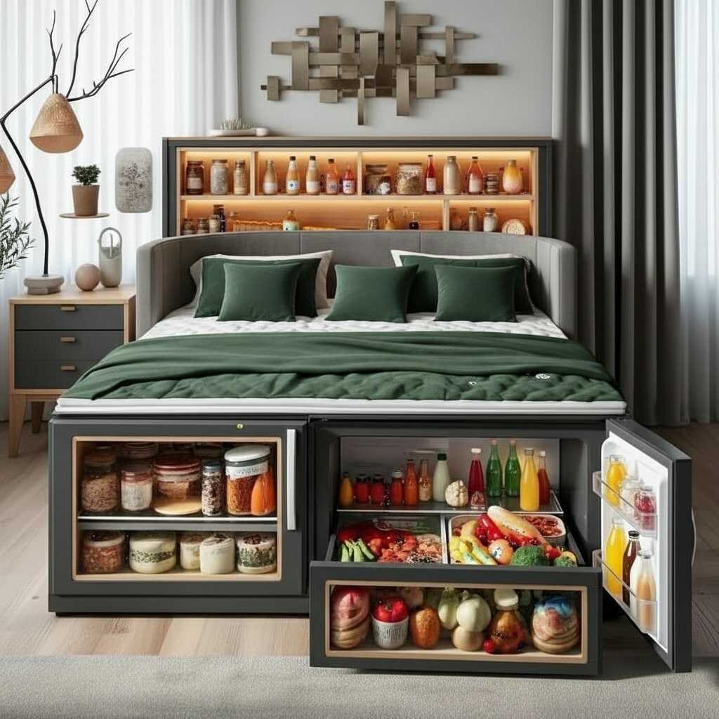 Fridge Integrated Bed: A Futuristic Fusion of Comfort and Convenience ...