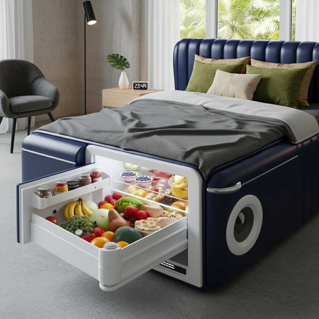 Fridge Integrated Bed: A Futuristic Fusion of Comfort and Convenience ...