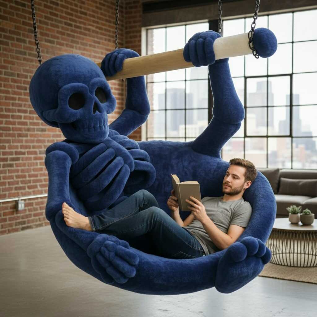 How a Skeleton Shaped Lounge Swing Transforms Your Relaxation Space ...