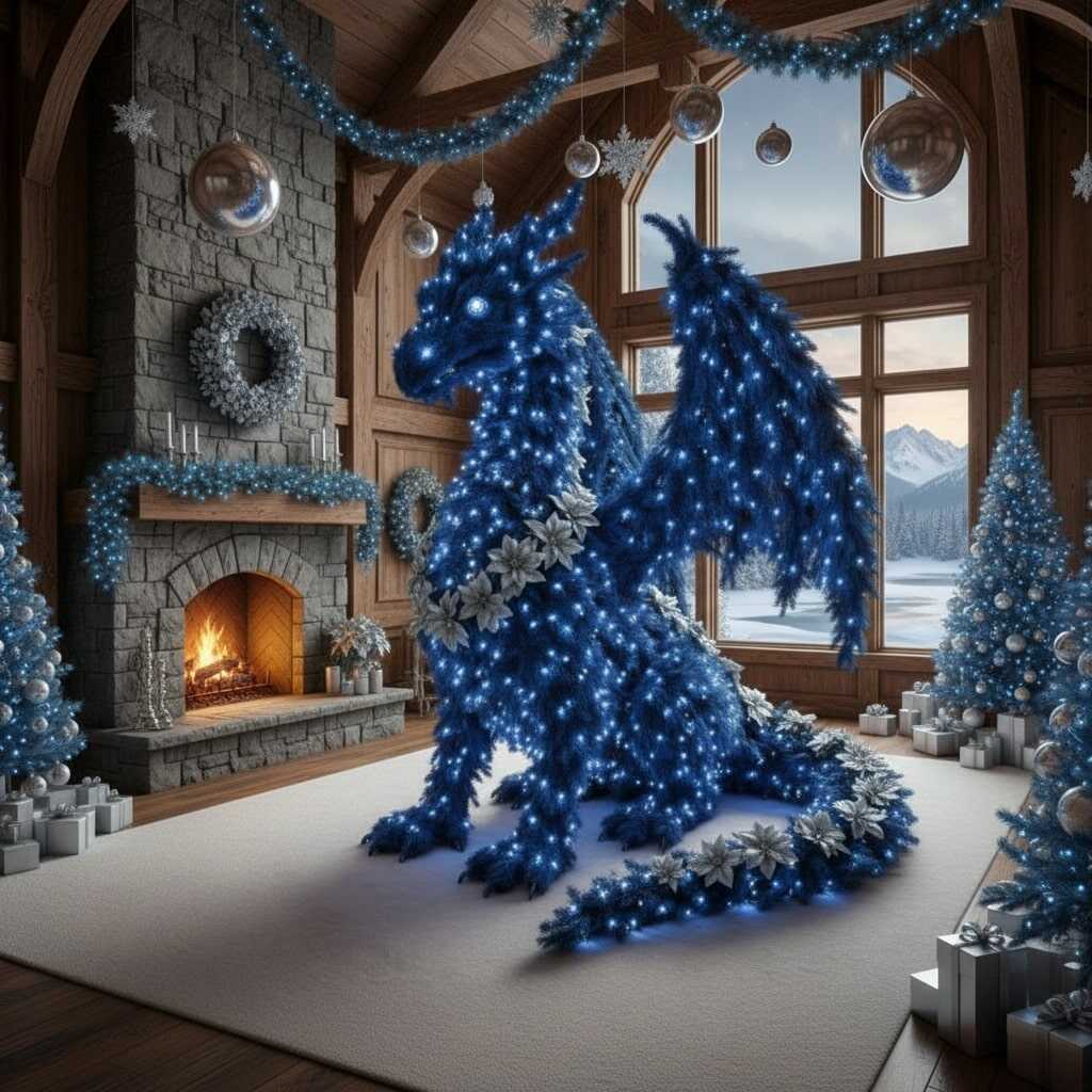 Dragon Shaped Christmas Tree Décor: Mythical Magic for Your Holiday ...