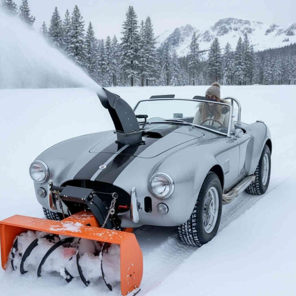 How Classic Car Themed Snowblower Tamed Winter Roads - Creative Designs