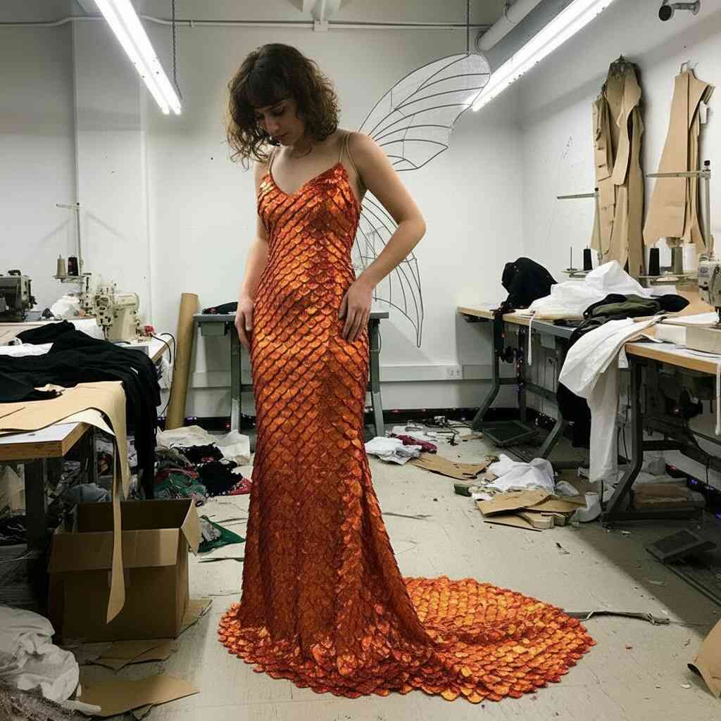 How the Dragon Scale Shape Dress Embodies Power and Elegance in Costume ...