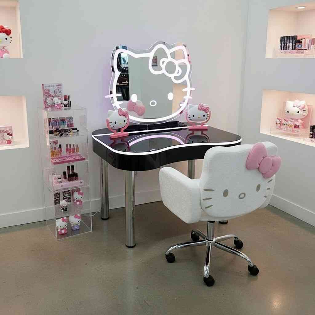 Exploring the Charm of a Hello Kitty Inspired Vanity in Modern Bedroom ...